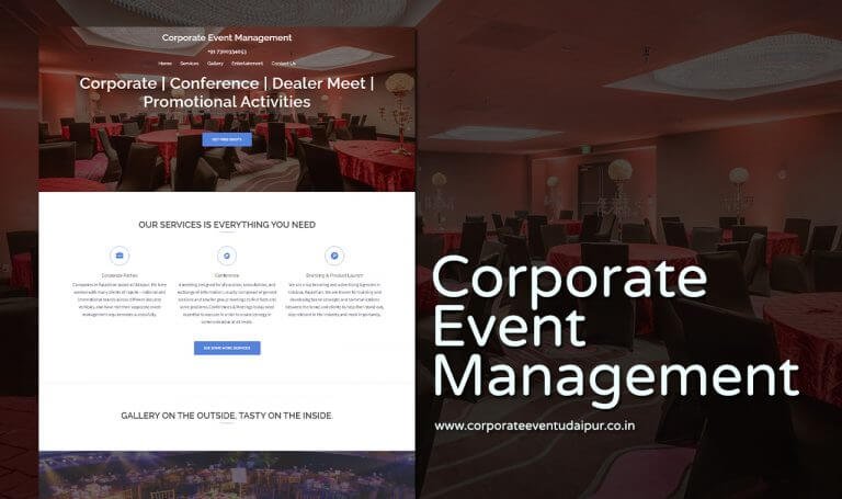Event Management Website Design, Events Website Design in India