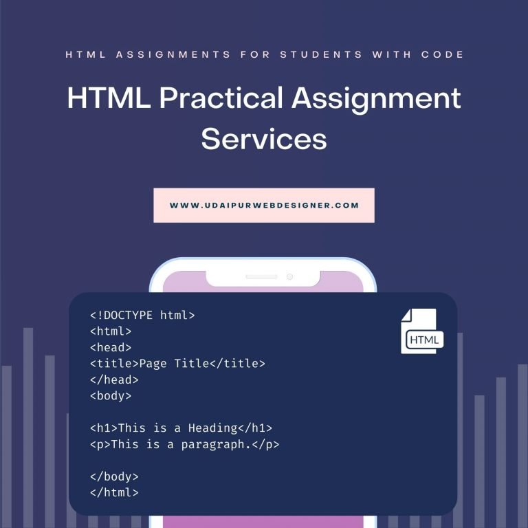 HTML Practical Assignment, HTML Assignments for Students With Code